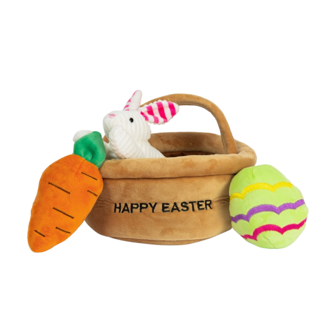 Hide A Toy Easter Basket Dog Toy